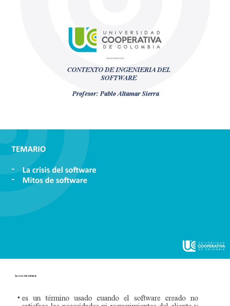 Mitos y crisis del software | PDF | Software | Ingeniería de software