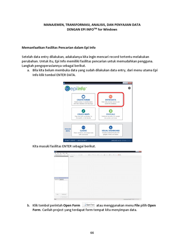 Modul 3 Aplikasi Epi Info For Windows | PDF
