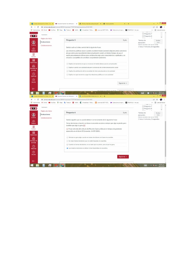 Examen de Admision Utp | PDF