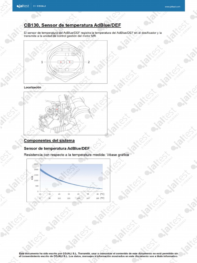 CB130 Sensor Temp Adblue | PDF