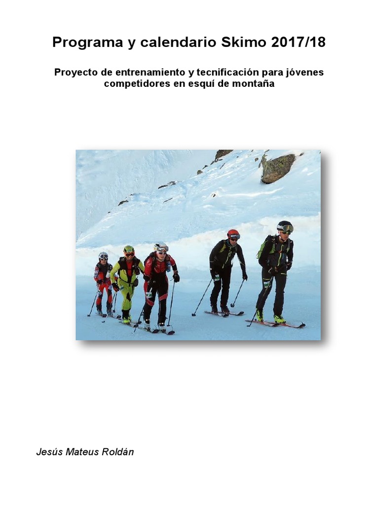 Programa y Calendario Skimo 2017 - 18 Proyecto de Entrenamiento y ...