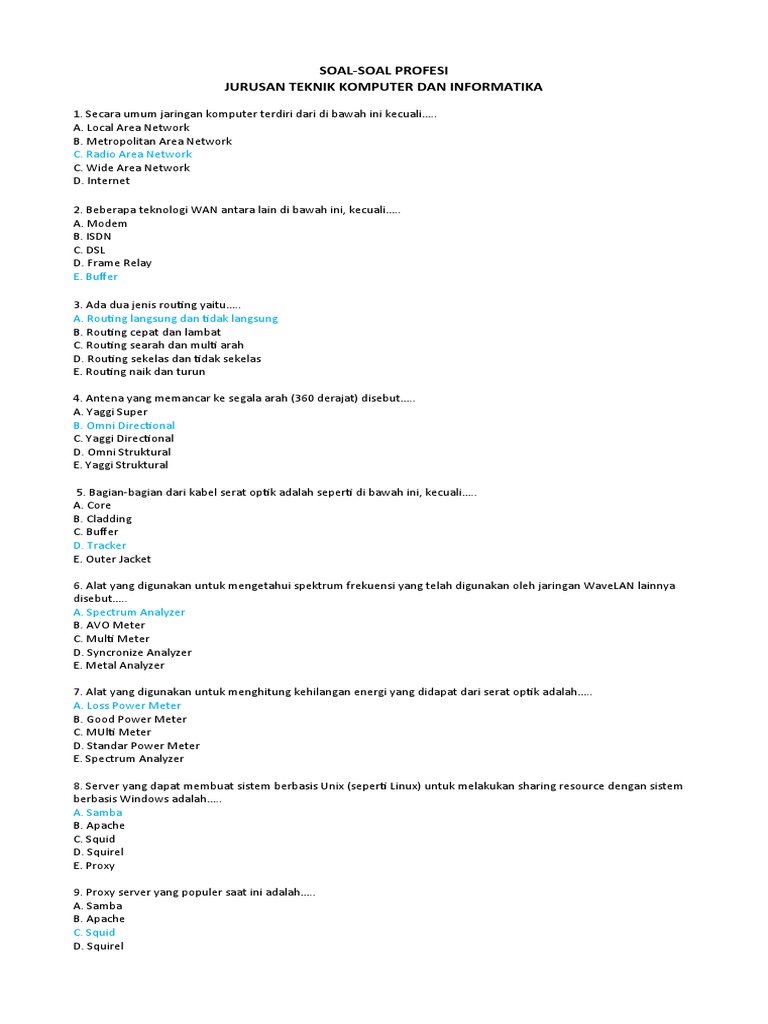 Soal-Soal Profesi Tki | PDF