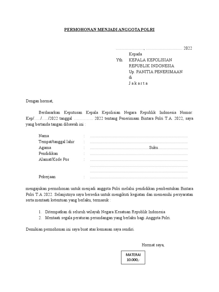 Berkas Polri Untuk Di Print | PDF