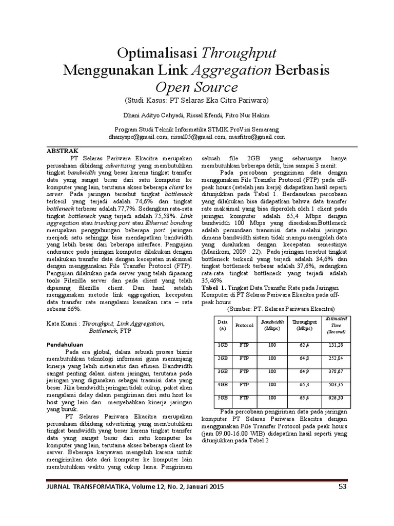 Bandwith Throughput | PDF