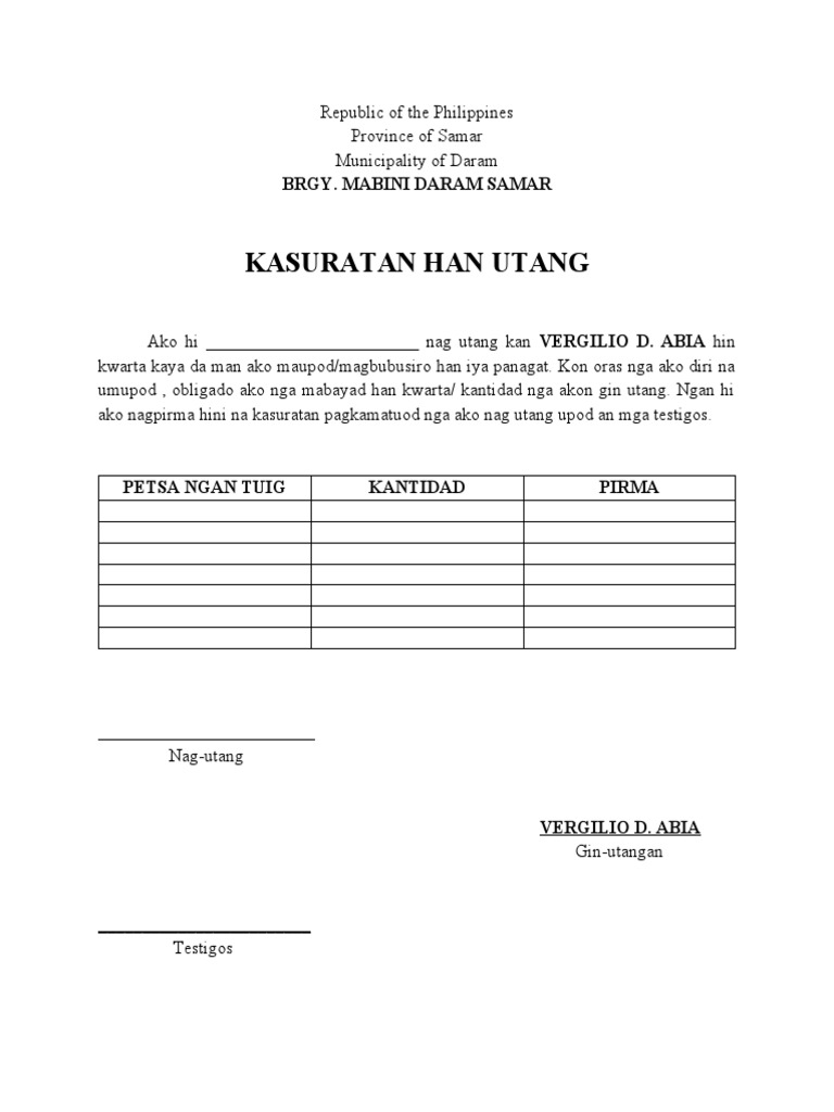 Kasuratan Han Utang 2 | PDF