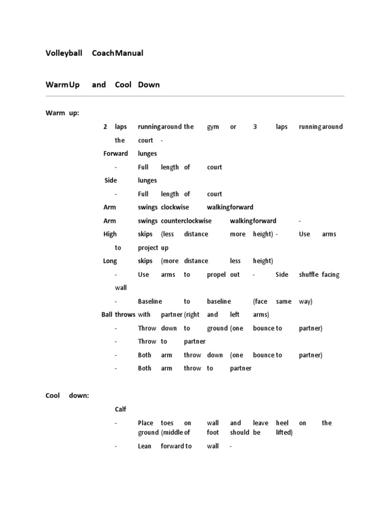 PE4 Volleyball Exercises PDF | PDF | Foot | Arm
