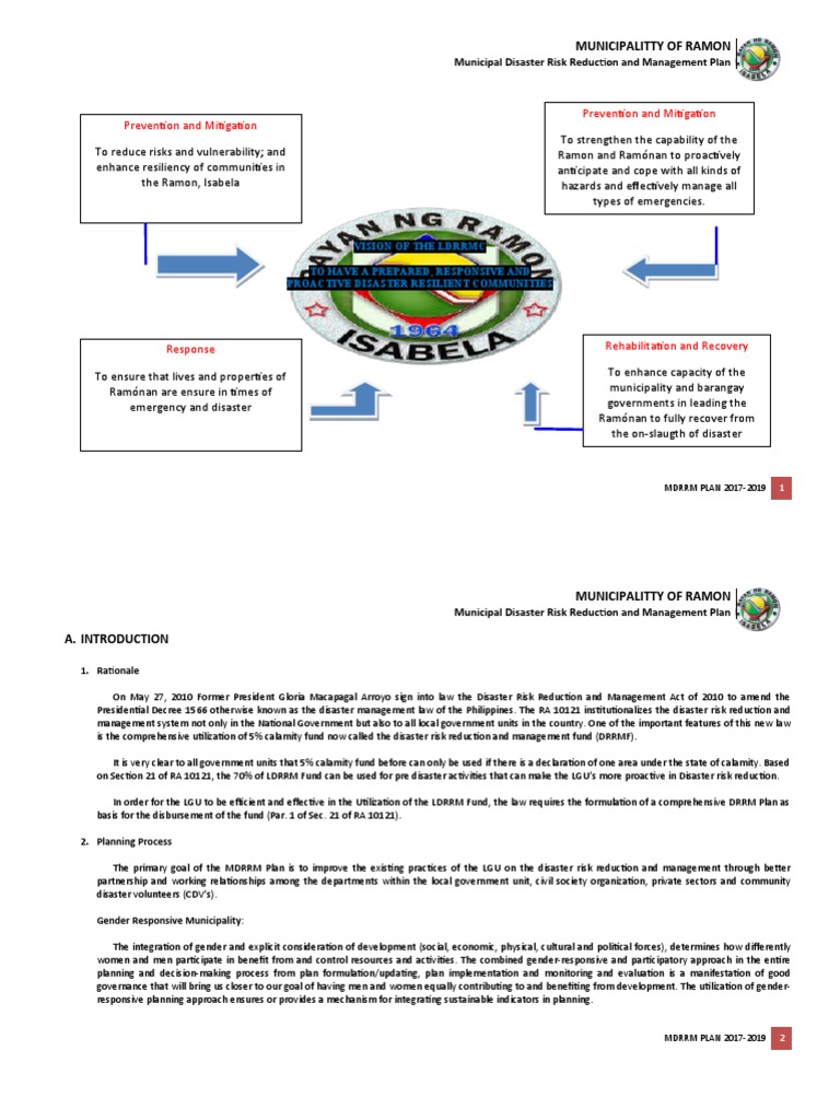 MDRRM Plan Ramon, Isabela (2019) | PDF | Hazards | Natural Hazards