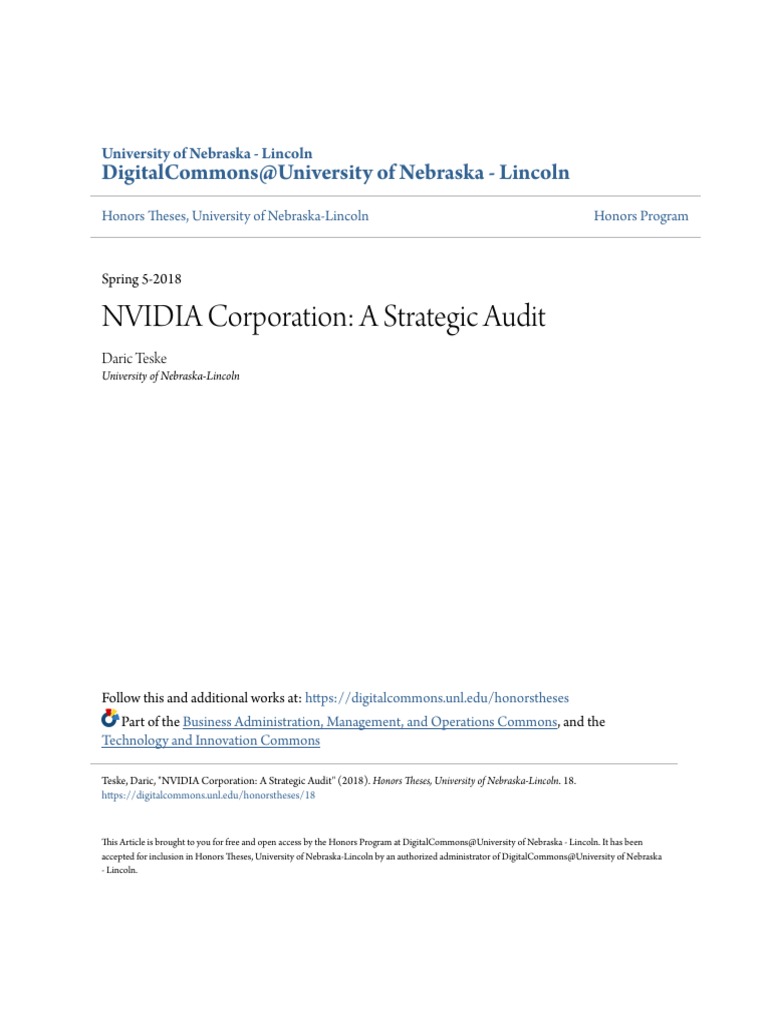 NVIDIA Corporation: Analyzing the Leading GPU Producer's Strategic ...