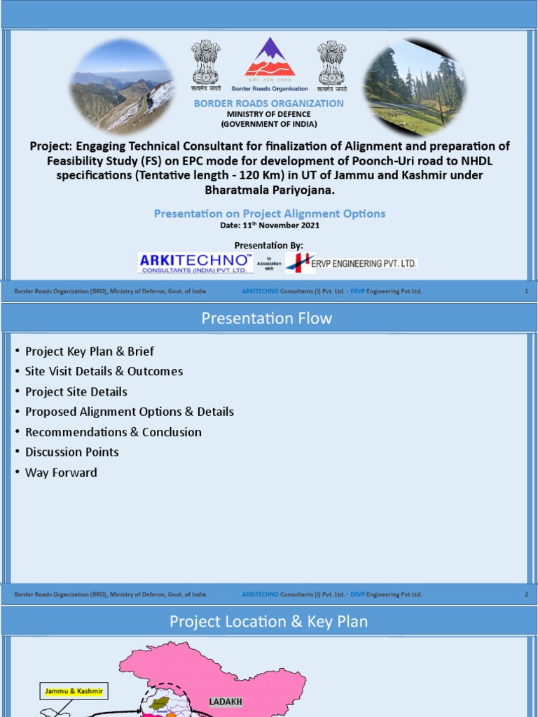 Presentation On Project Alignment Options: Border Roads Organization | PDF