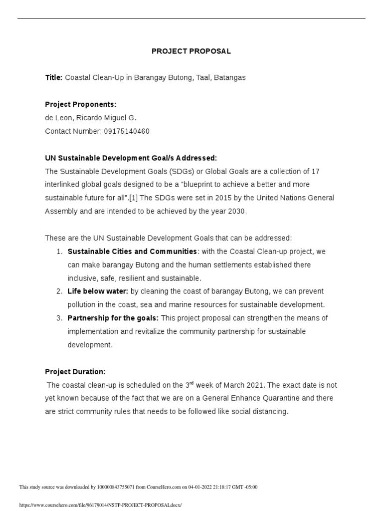 NSTP Project Proposal | PDF | Environment | Environmental Issues