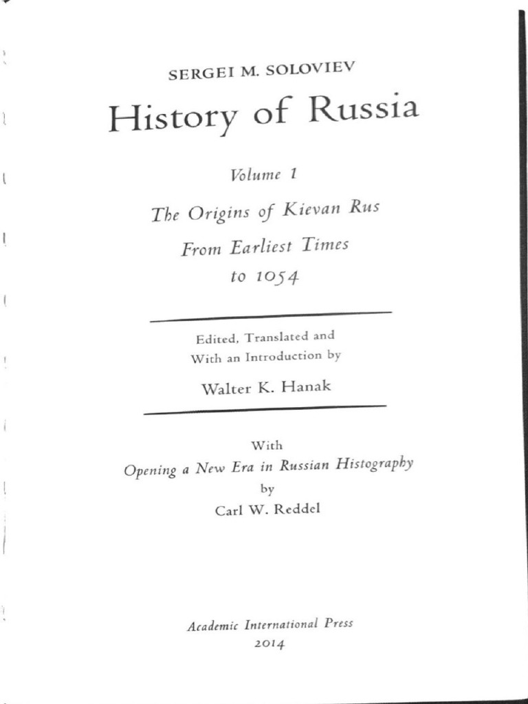 History of Russia From Earliest Times Volume 1 The Origins of Kievan ...