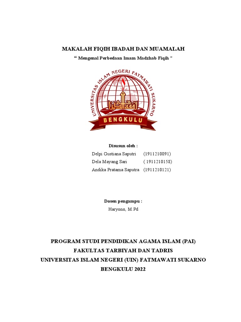 Makalah Imam Madzhab Fiqih (Kelompok 4) | PDF Makalah Imam Madzhab Fiqih (Kelompok 4) | PDF