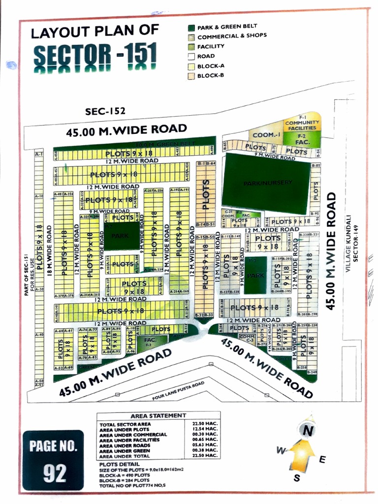 Sector - 151, Plot Layout | PDF
