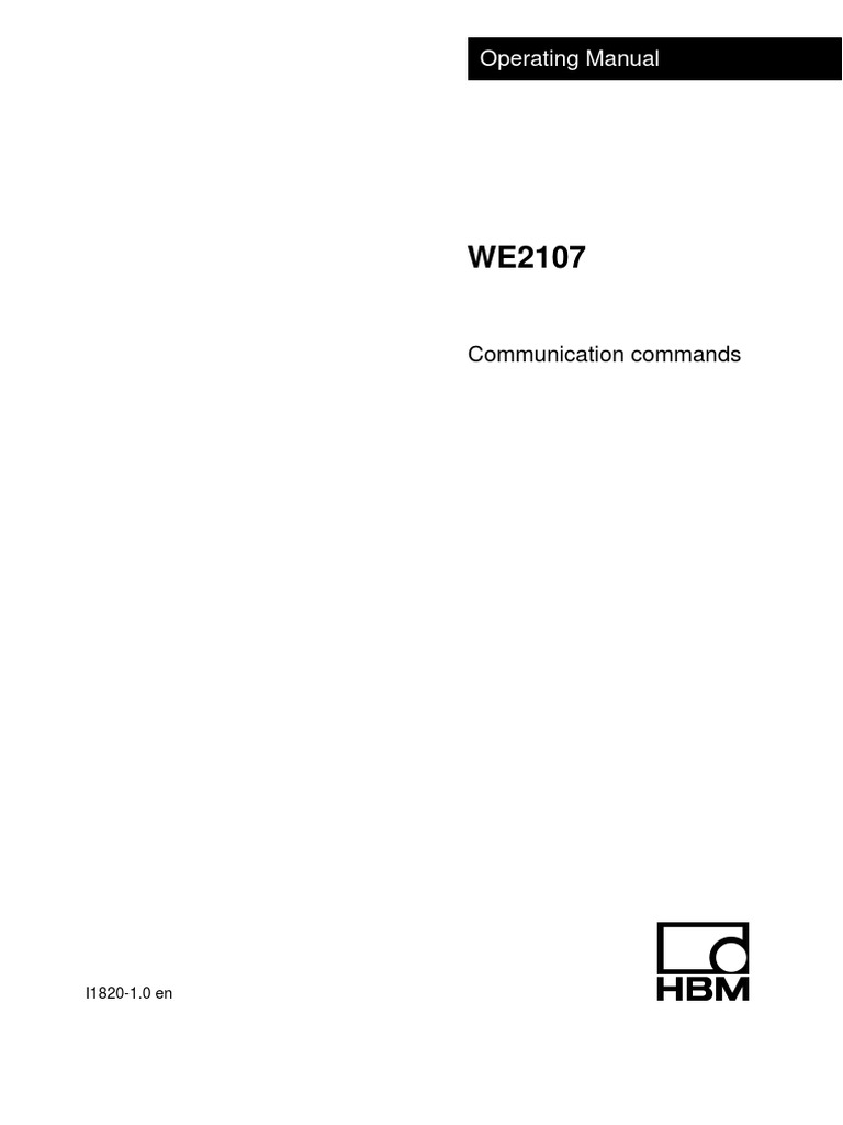 Operating Manual: Communication Commands | PDF | Parameter (Computer ...