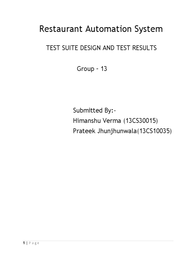 Test Document | PDF | Menu | Software Testing
