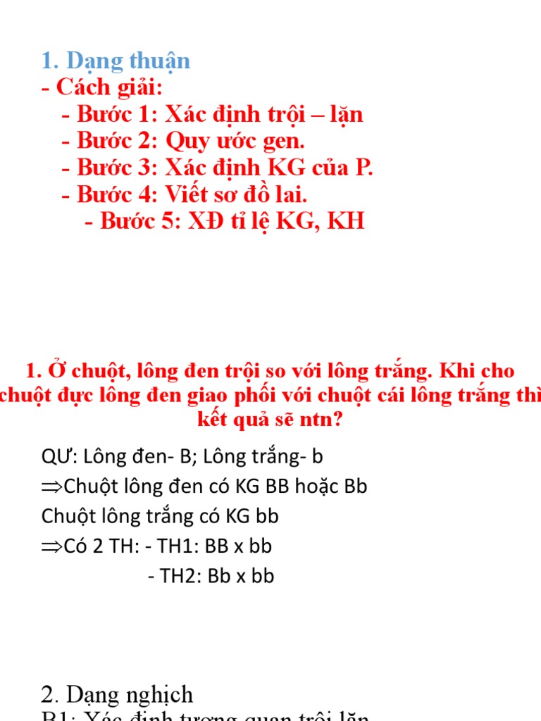 Lai chuột lông vàng với chuột lông đen tỉ lệ kiểu hình 1 vàng : 1 đen - Giải thích di truyền ...