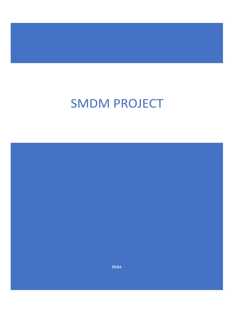 SMDM Project | PDF | Coefficient Of Variation | Standard Deviation