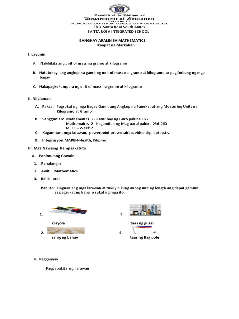 Lesson - Plan in Math-Q4 - 2nd COT 2022 | PDF