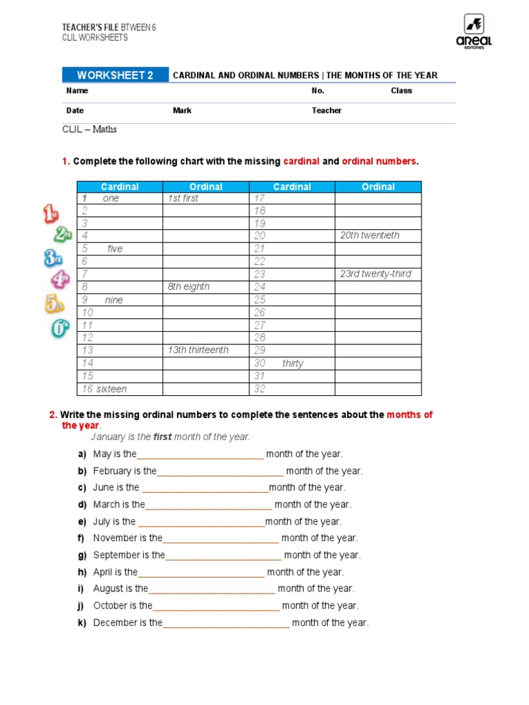 Worksheet 2: CLIL - Maths | PDF