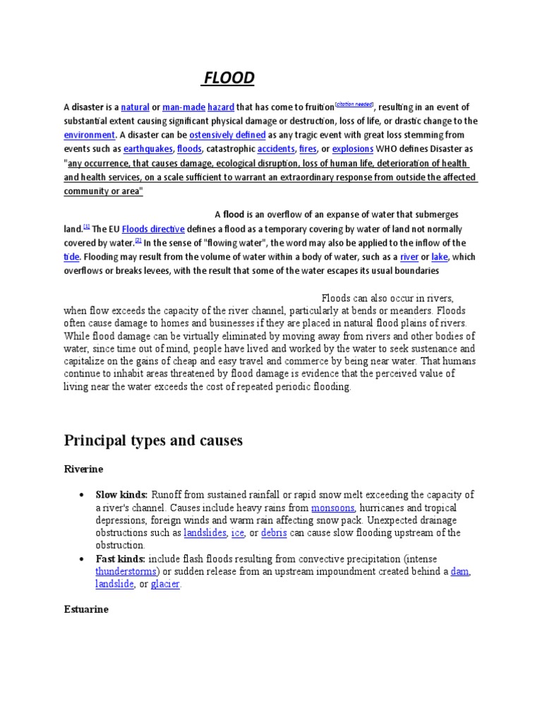 Flood: Principal Types and Causes | PDF | Flood | Tropical Cyclones