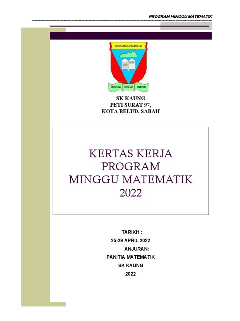 Kertas Kerja Minggu Matematik | PDF