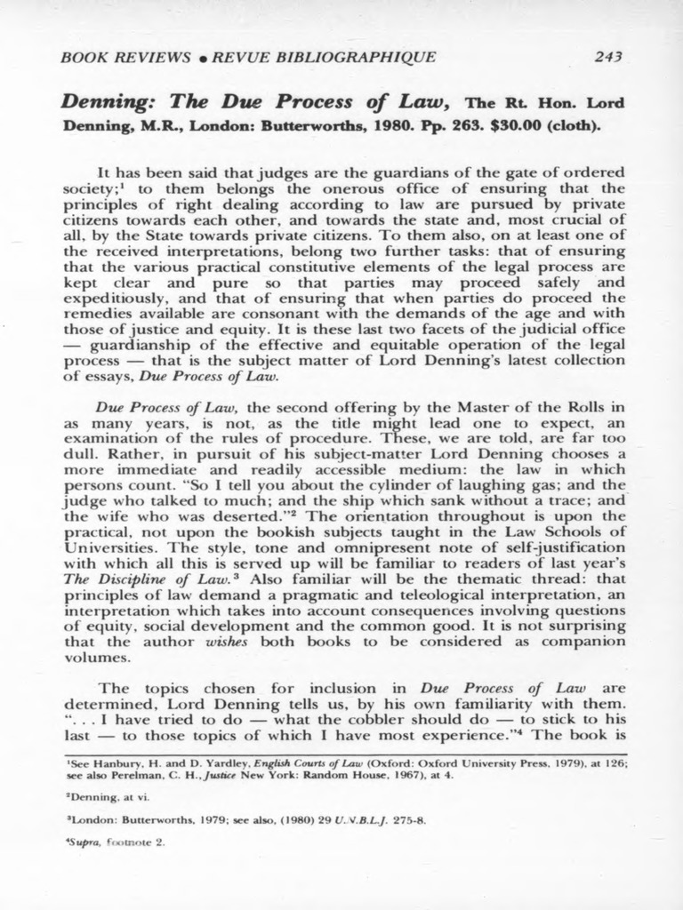 Lord Denning's View of Judicial Activism in Law Reform | PDF ...