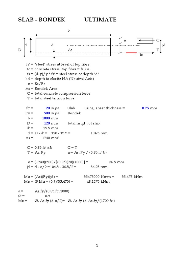Slab Bond Ek | PDF