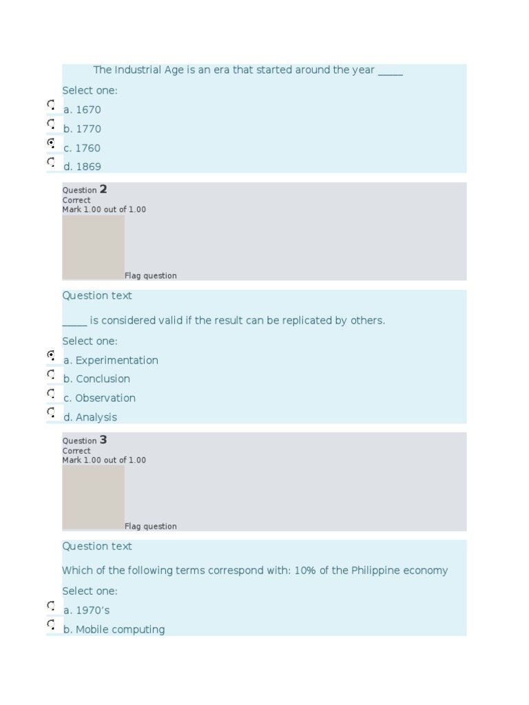 Industrial Age and Critical Thinking Quiz | PDF | Fallacy | Swot Analysis