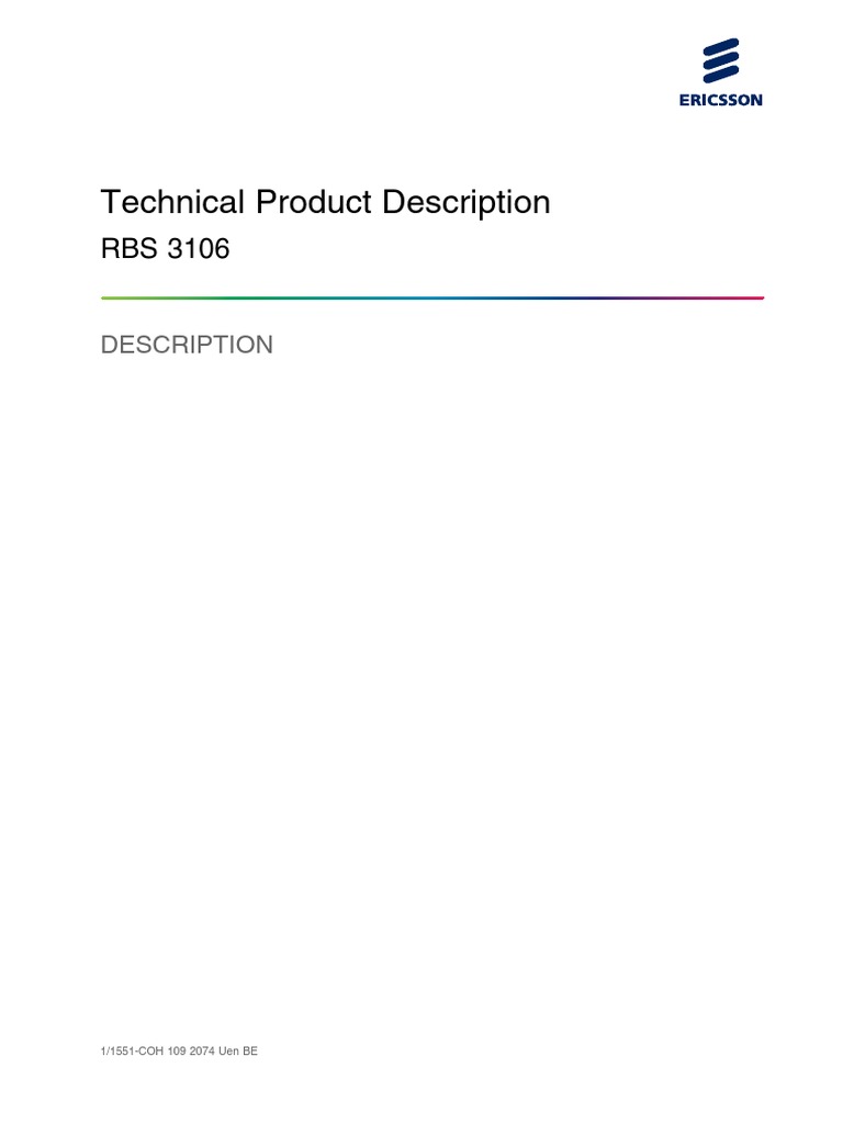 RBS 3106 | PDF | High Speed Packet Access | Fuse (Electrical)