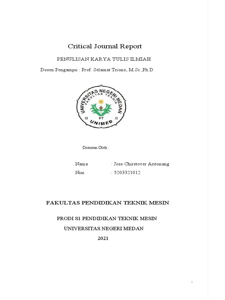 CJR Karya Ilmiah Jose Aritonang | PDF