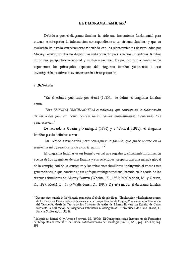 Diagrama Familiar: Estructura y Análisis | PDF | Ciencia y matemáticas