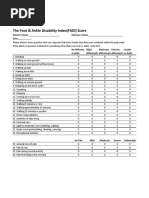 Back Pain Function Scale (BPFS) of Stratford Et Al | PDF