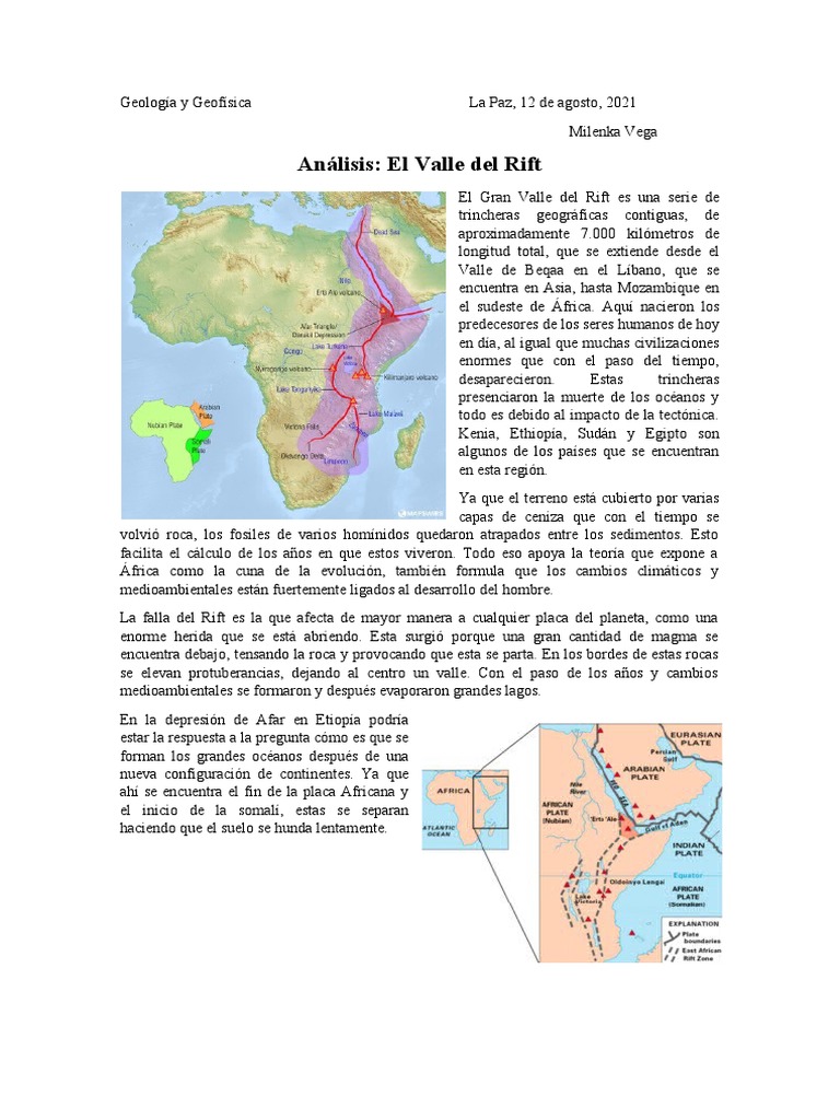 Valle Del Rift | PDF | Volcán | Temblores