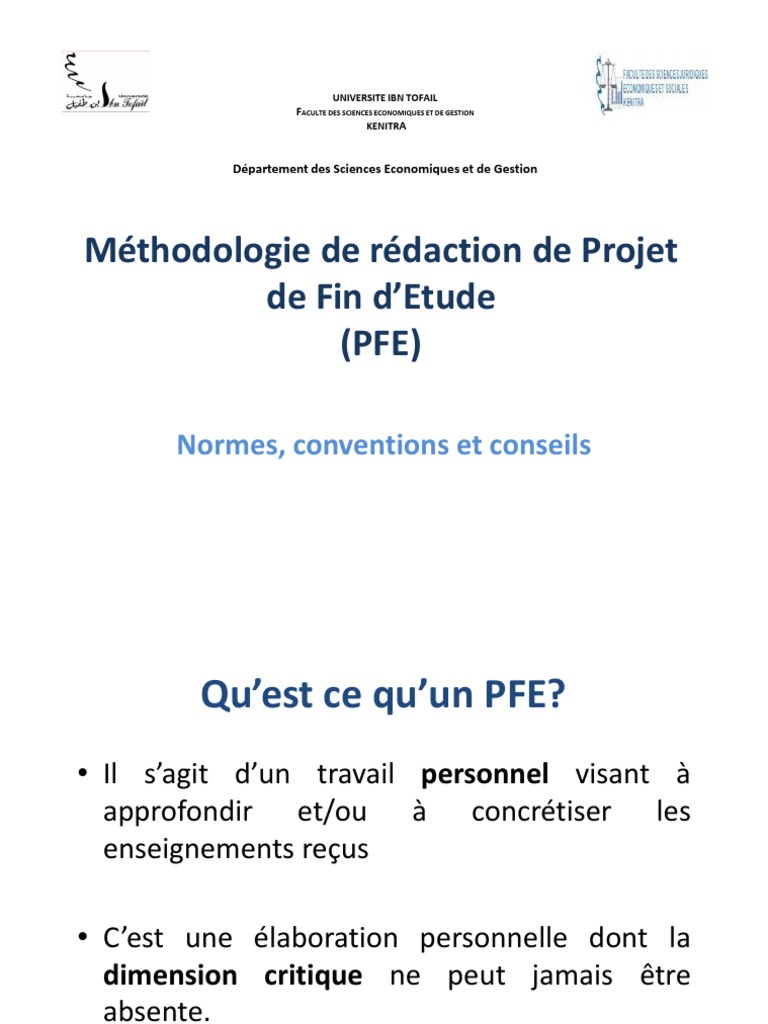 Méthodologie de Rédaction de Projet PFE | PDF | Évolution de carrière | Art
