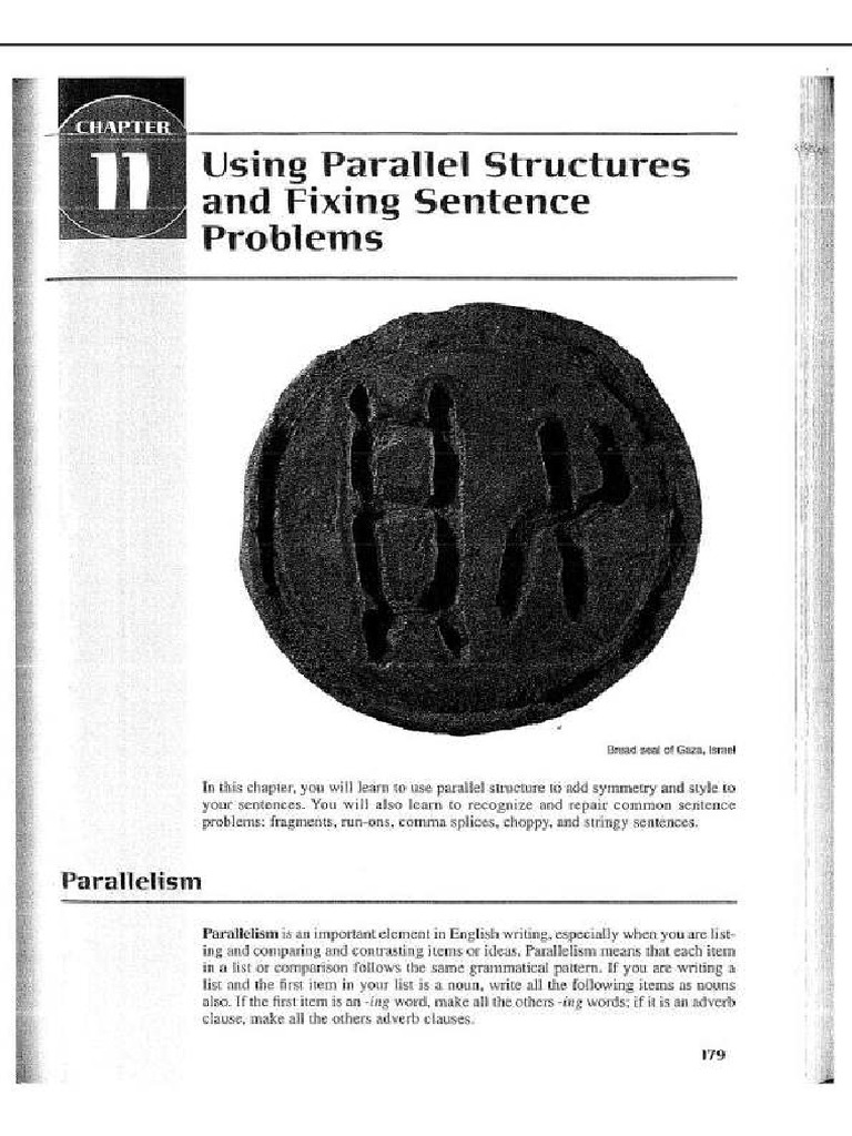 WEEK 3.9 CHAPTER 11 Using Parallel Structures and Fixing Sentnces Problems 1 | PDF