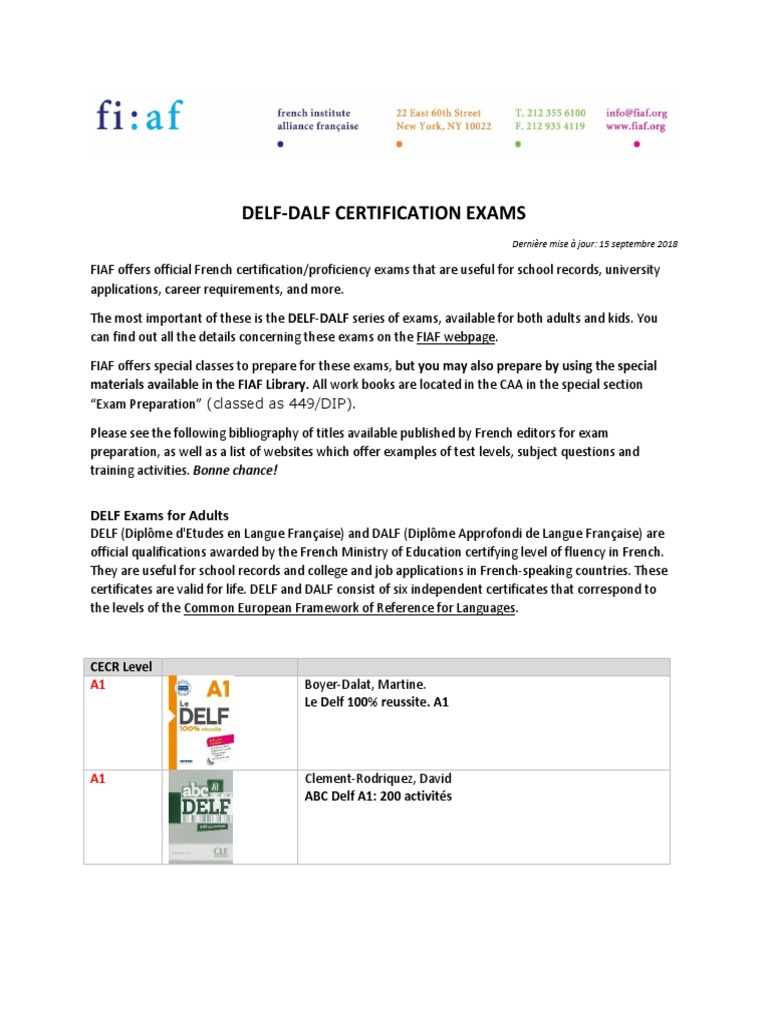 DELF-DALF Exam Overview and Resources | PDF | Language Education ...
