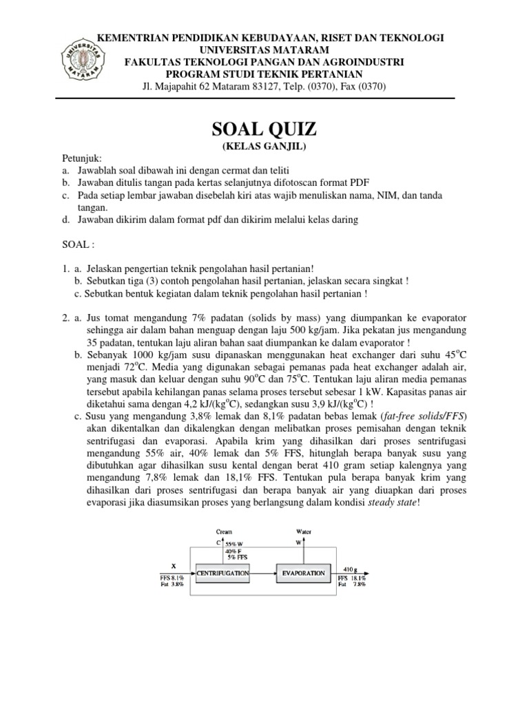 Soal Quiz (Kelas Ganjil) | PDF | Kesehatan Holistik | Teknologi & Rekayasa