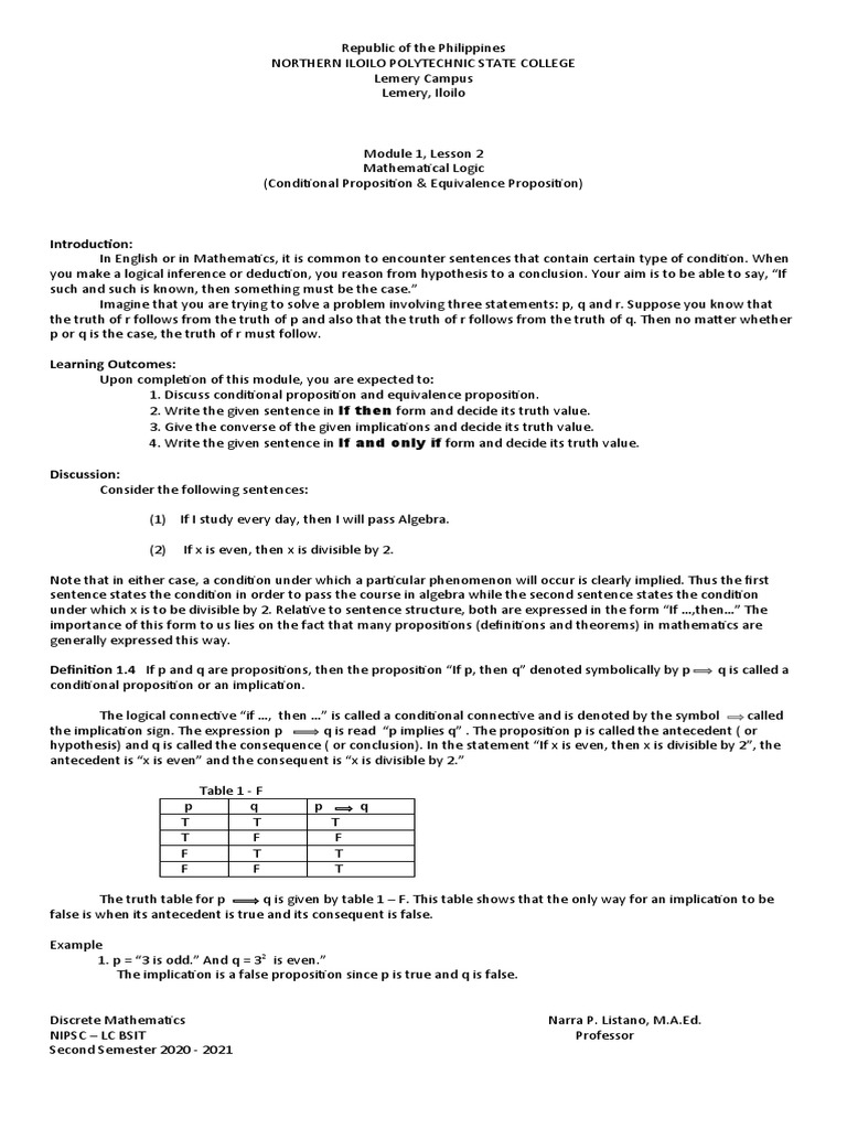 Discrete Math 2 | PDF | Theorem | Truth