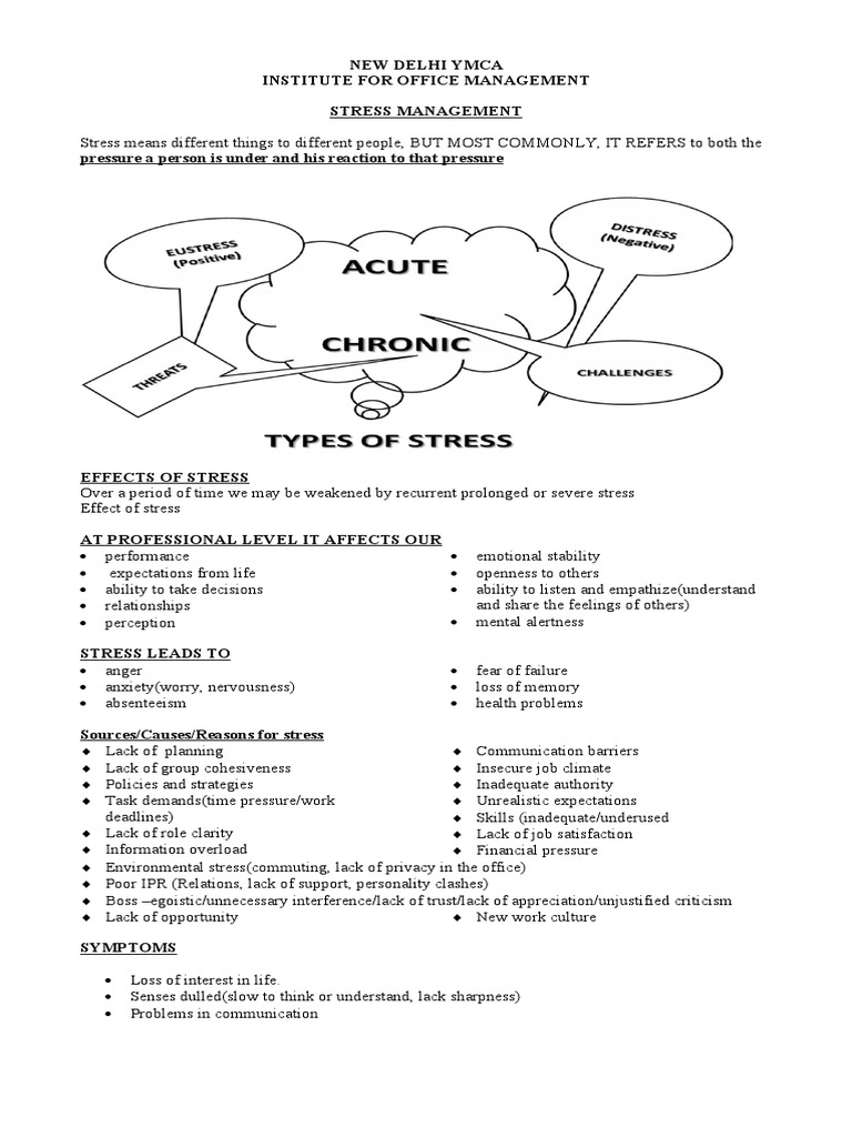 Stress Management Handouts | PDF | Stress (Biology) | Anxiety