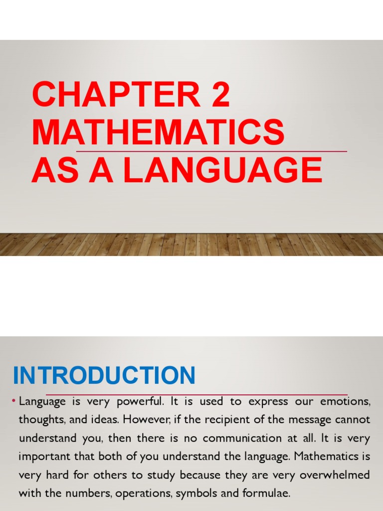 Mathematics As A Language | Download Free PDF | Numbers | Mathematics