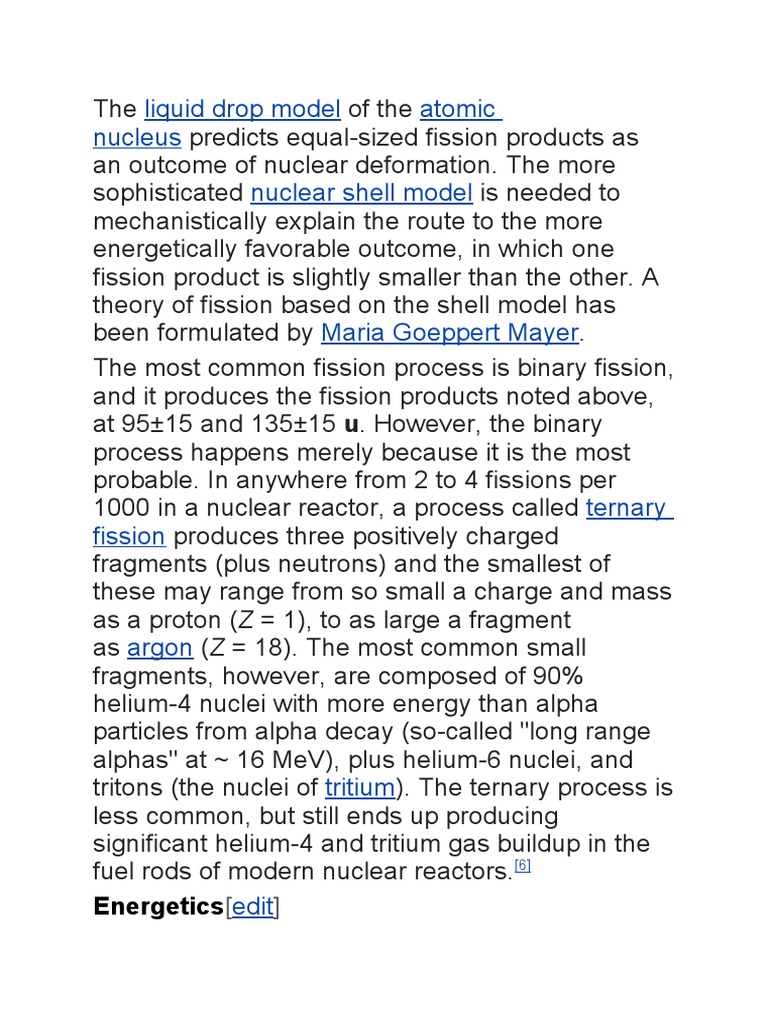 Liquid Drop Model Atomic Nucleus Nuclear Shell Model: Energetics | PDF ...