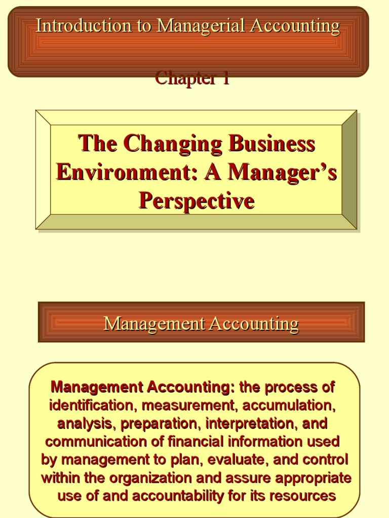 Introduction To Managerial Accounting | PDF | Accounting | Management ...