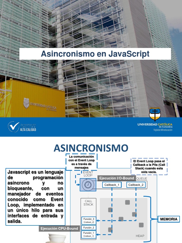 Asincronismo en JavaScript | PDF | Script Java | Ingeniería de Sistemas