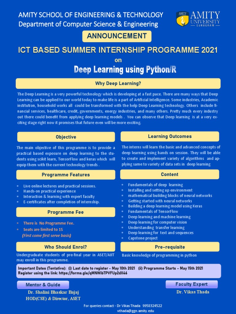 Ict Based Summer Internship Programme 2021 | Descargar gratis PDF ... Ict Based Summer Internship Programme 2021 | Descargar gratis PDF ...