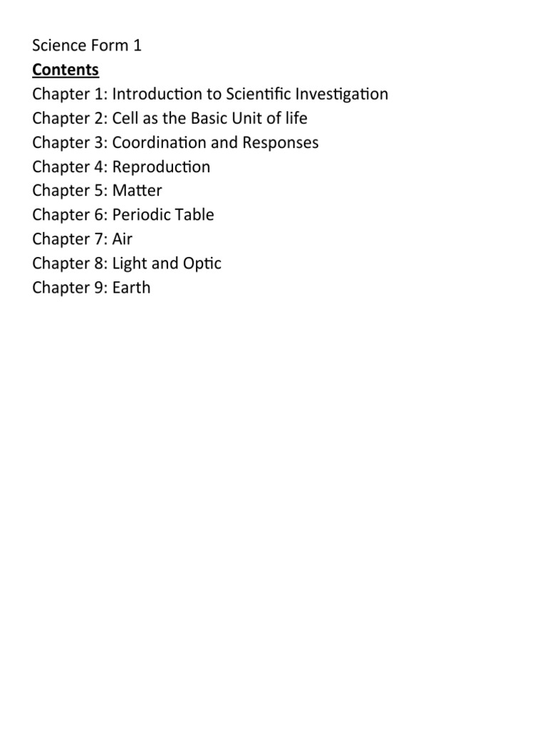 F1 SC Chapter 1 (Note) | PDF