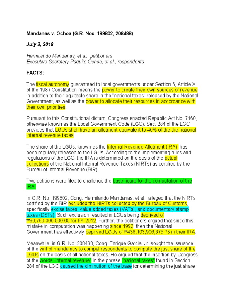 July 3, 2018: Hermilando Mandanas, Et Al., Petitioners Executive ...