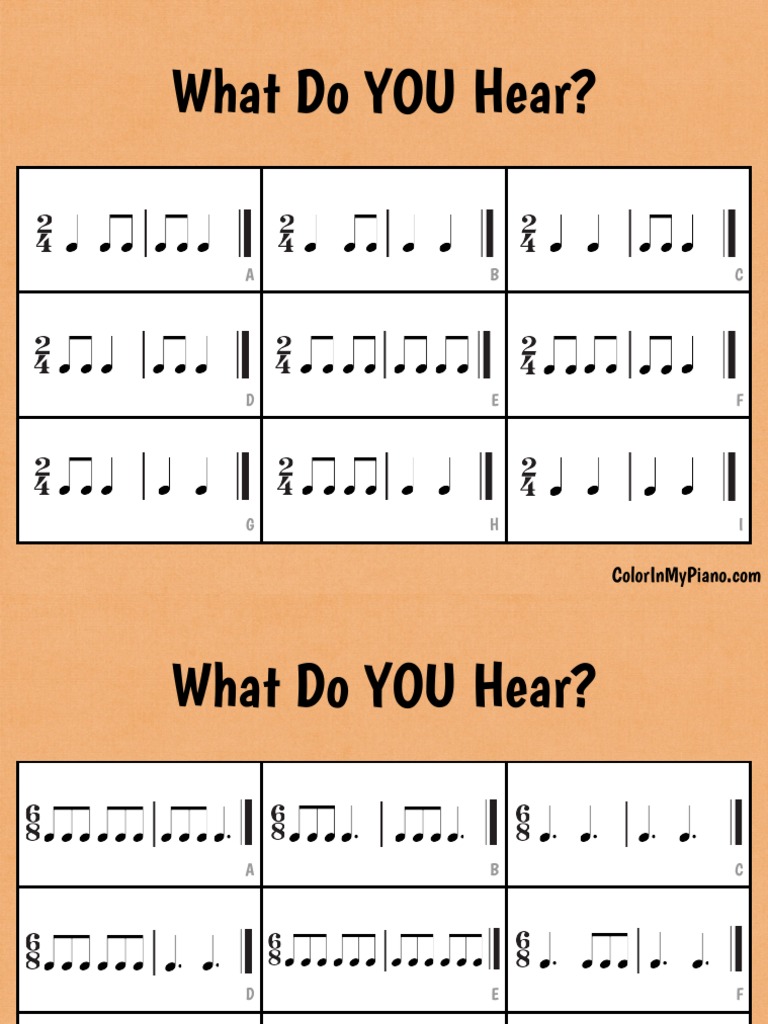 What Do YOU Hear - Rhythm Patterns | PDF