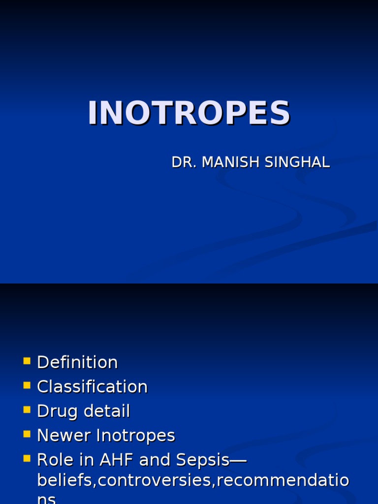 INOTROPES | Norepinephrine | Heart