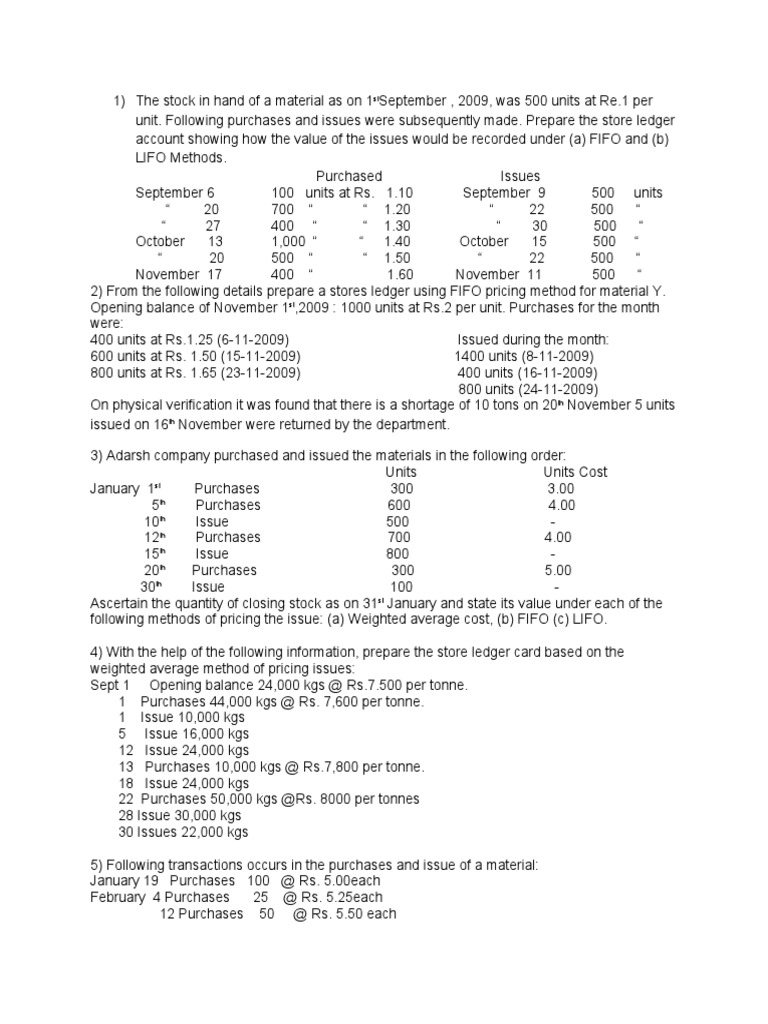 Stores Ledger | PDF | Economies | Business