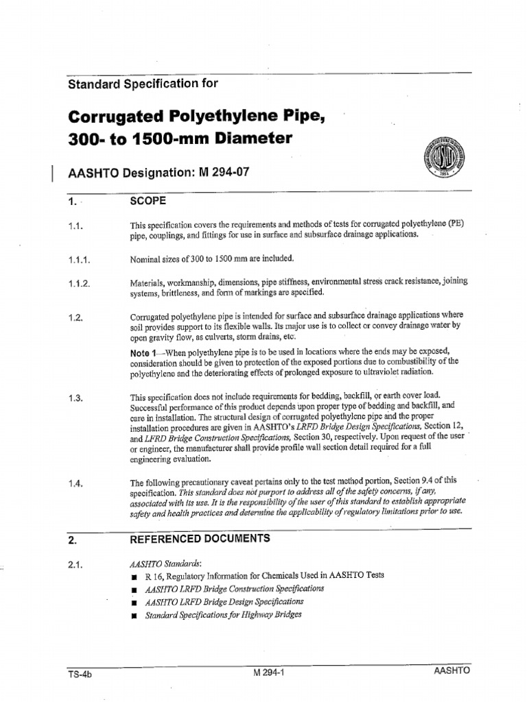 NT Aashto m294 07 Ingles | PDF